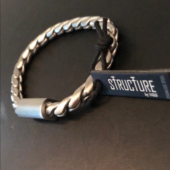 STRUCTURE BY NES | Accessories | Mens Stainless Steel Chain Link ...